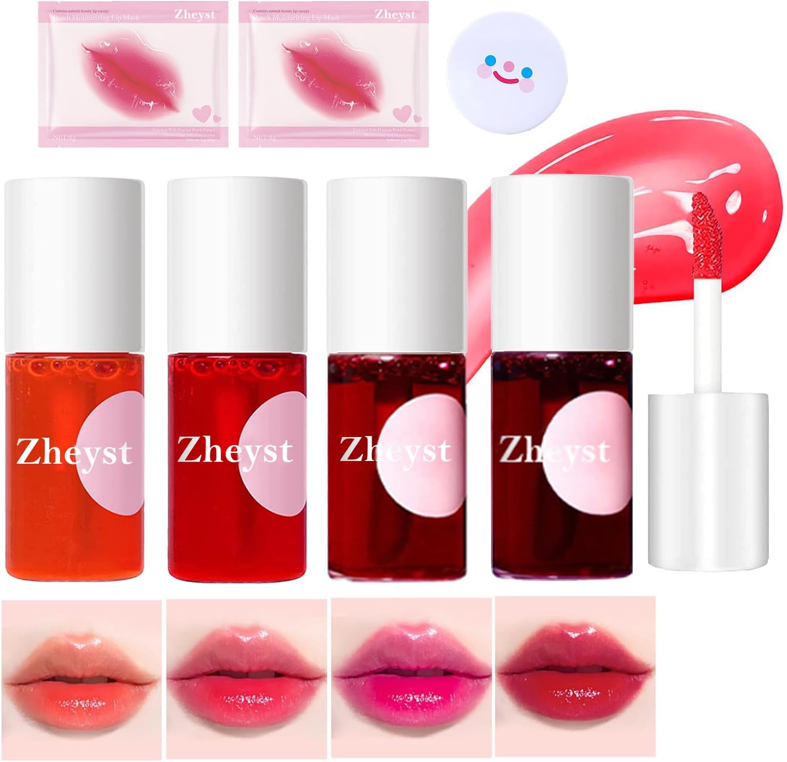 Amazon.com : LUXAZA PRO Lip Stain Peel Off + Lip Oil Dual End, Lip Liner Stain Long Lasting ...