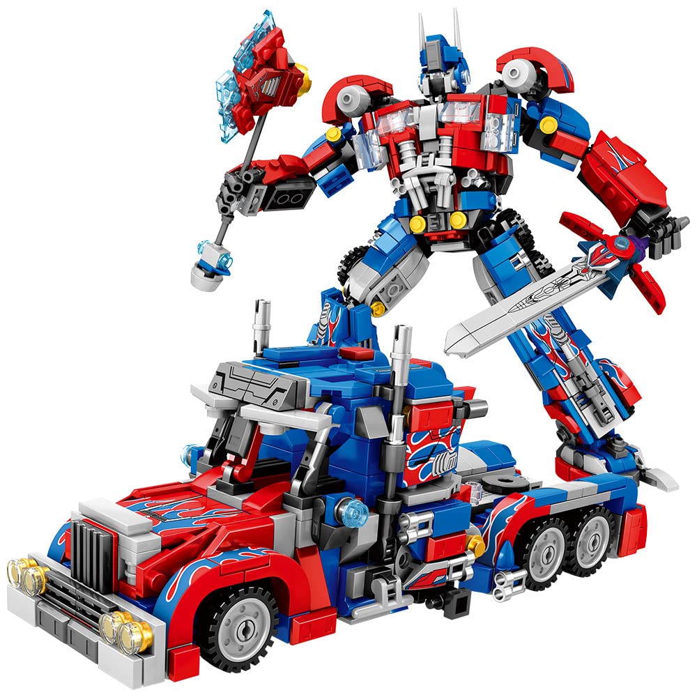 Buy Mesiondy Robot Building Toy Set, 2 in 1 Transforming Robot Building ...