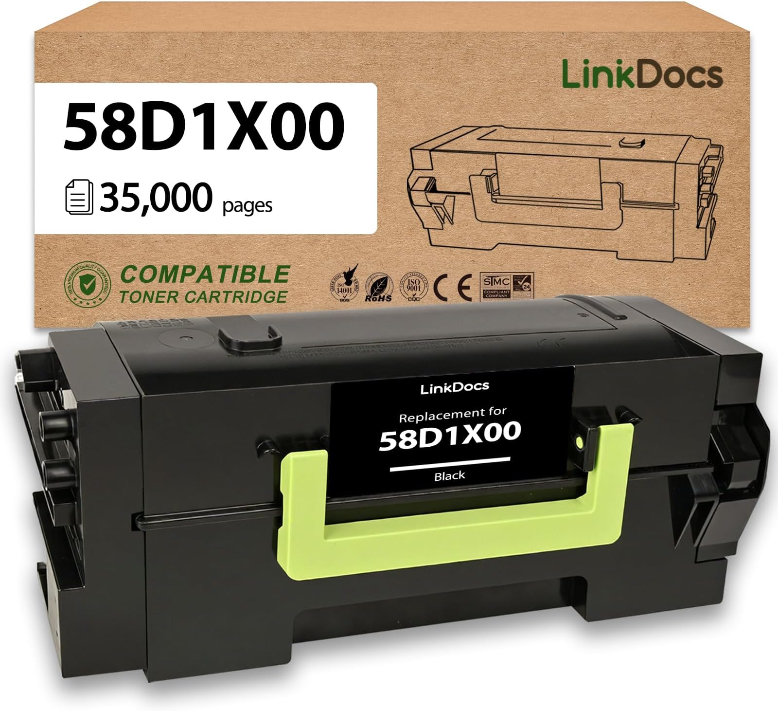 Amazon.com: LinkDocs 58D1X00 Extra High Yield Toner Cartridge ...