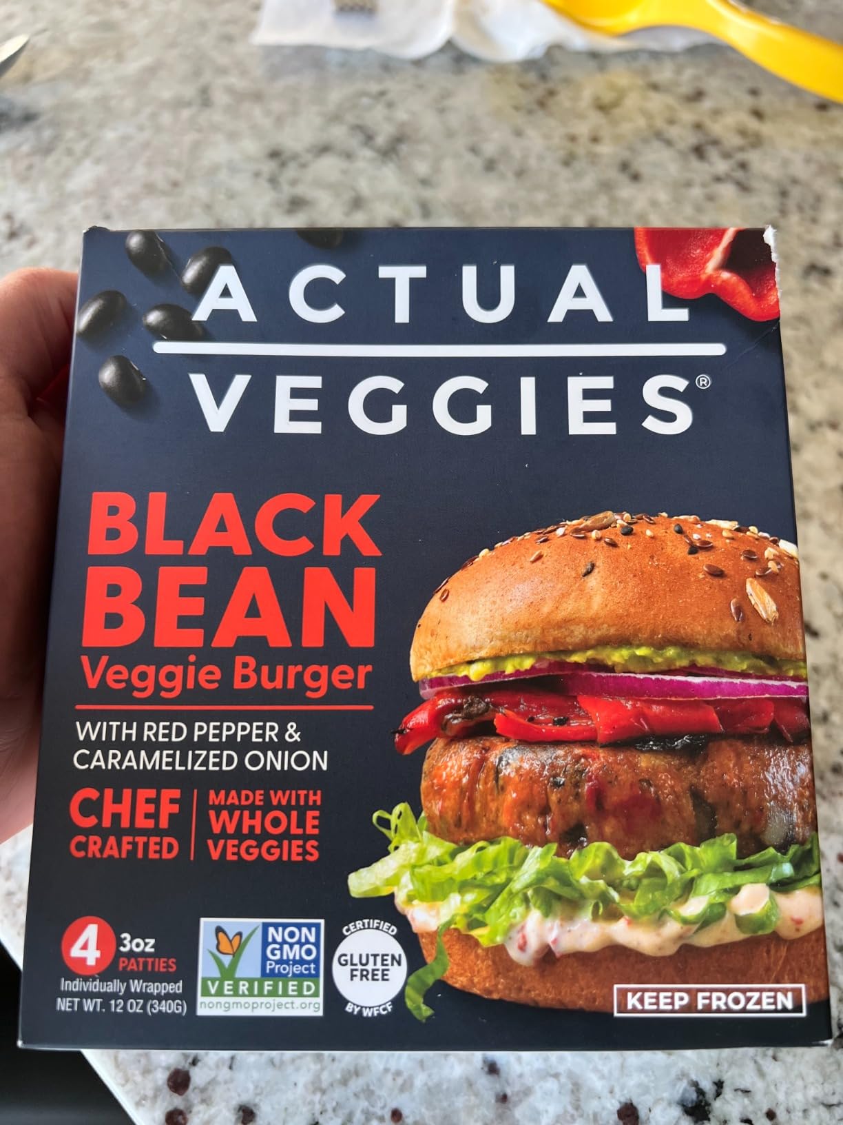 Amazon.com: Actual Veggies Black Bean Veggie Burger, 12 OZ : Grocery ...