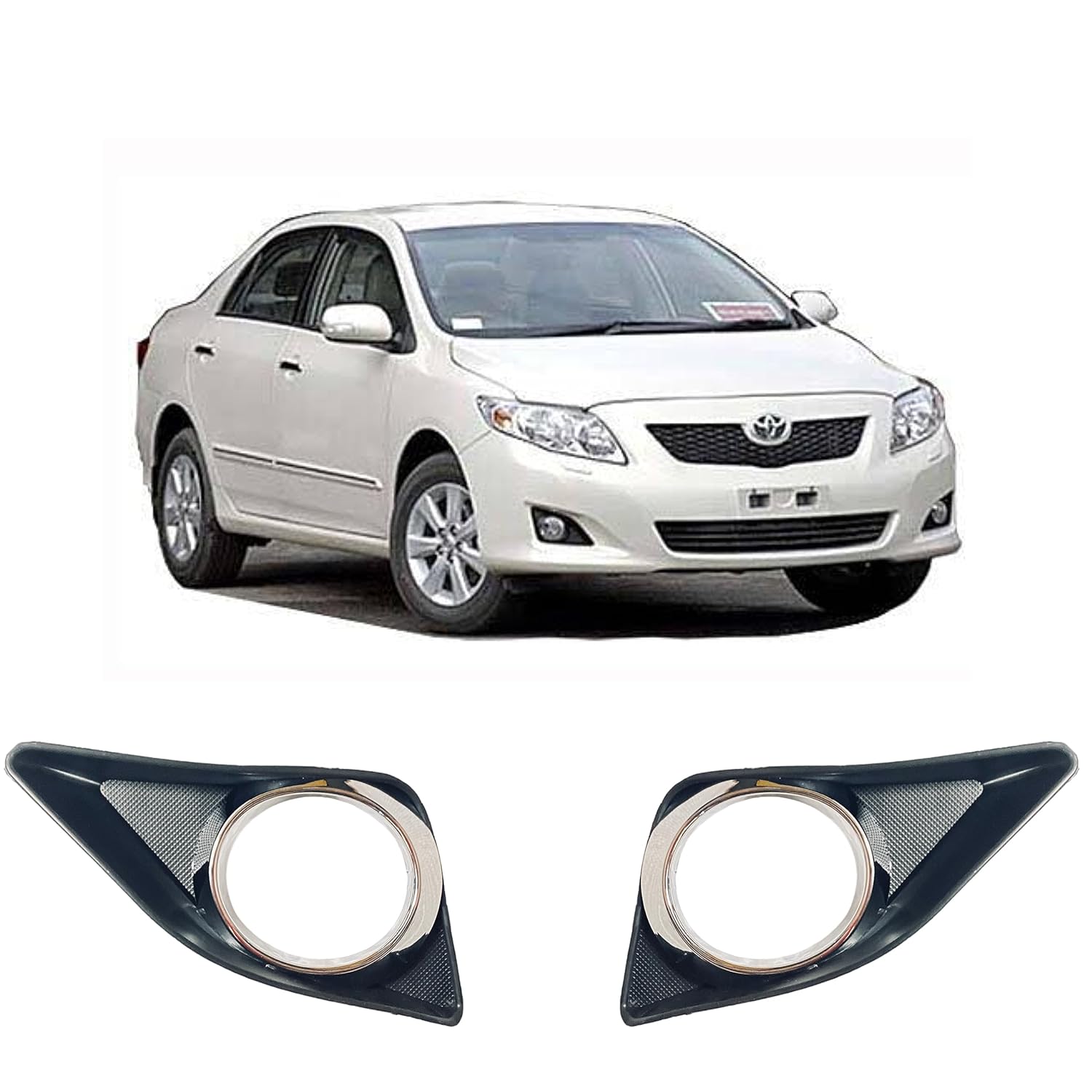 SNTP 2Pcs(L+R) Fog Lamp Cover For Corolla Altis Type 1 (2007-2011 ...