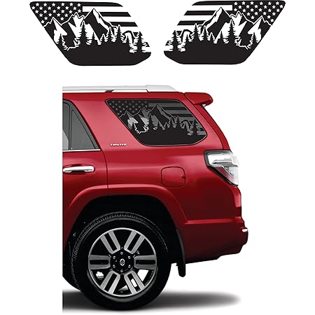 Amazon.com - Zxiaochun Rear Window American Flag Decal Fits Toyota ...