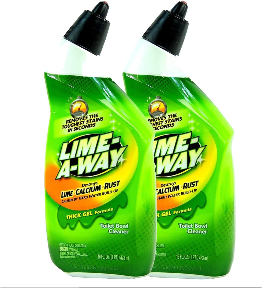 Amazon.com: LIME AWAY Toilet Bowl Cleaner Thick Gel Formula 16 oz Pack ...