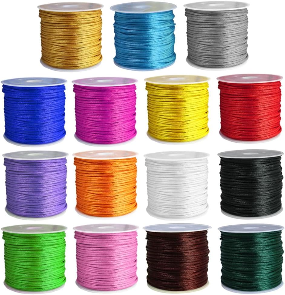 Amazon.com: 12 Rolls Nylon String for Bracelets Making, 0.8 mm Nylon ...