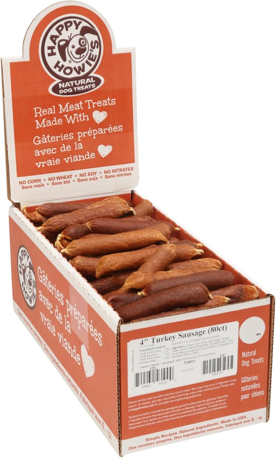 Amazon.com : Happy Howie's Sausage Treats - Healthy Chewy Dog Treats ...