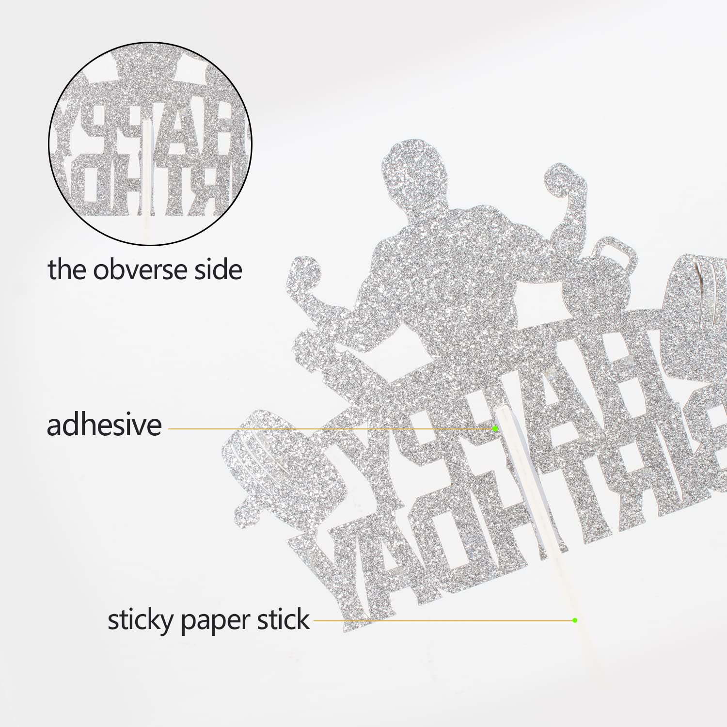 Snapklik.com : Gym Happy Birthday Cake Topper - Sports Weightlifting ...