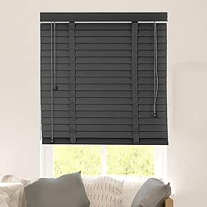 Amazon.com: Faux Wood Blinds 2 inch - Custom Blackout Wooden Blind for ...
