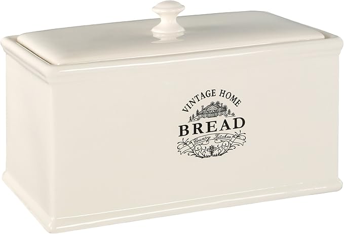 Premier Housewares Chlebak, Ceramika, Beżowy, 20 x 34 x 21 cm : Amazon ...