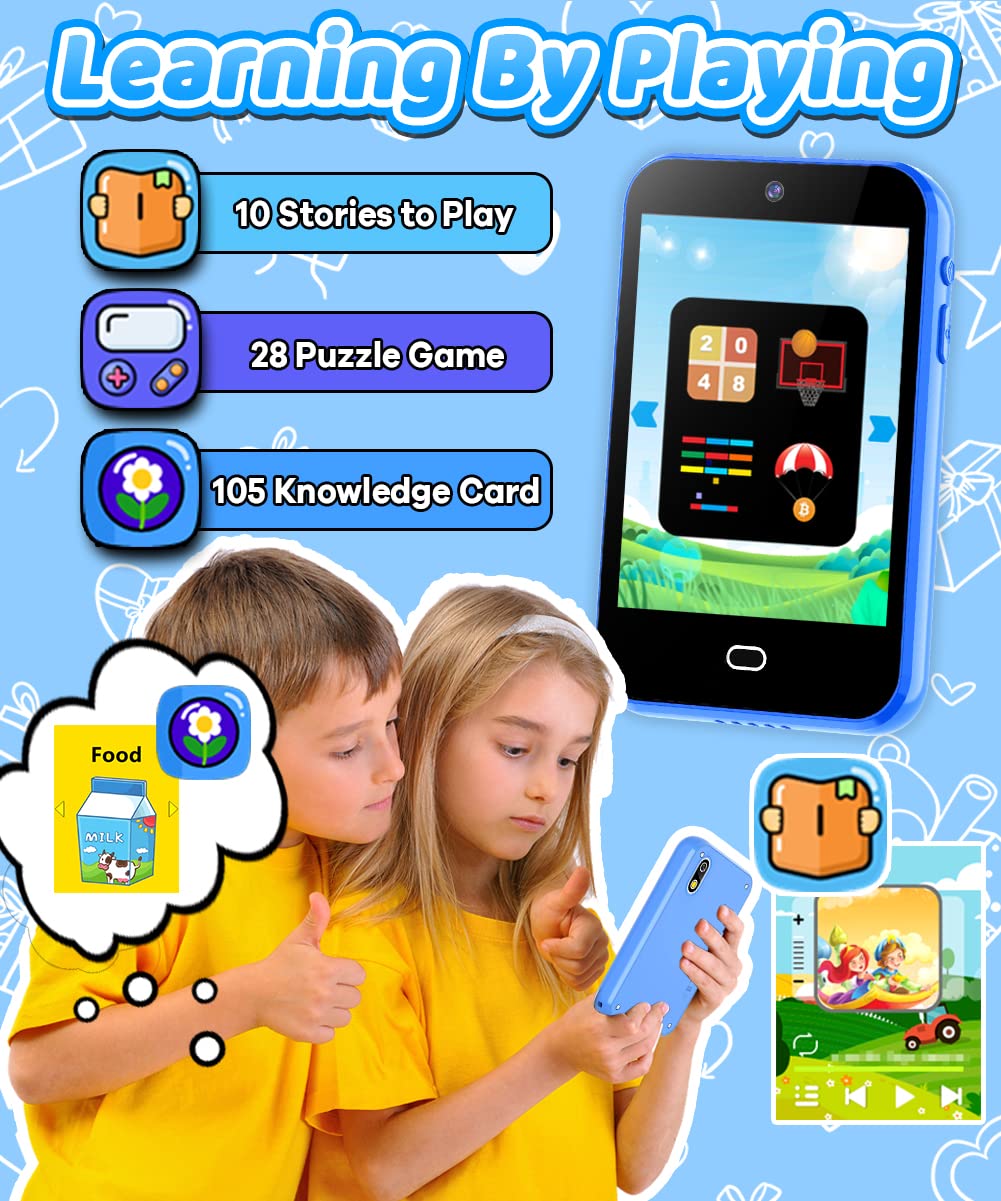 Snapklik.com : Kids Smart Pretend Phone For Girls Boys Age 3-8