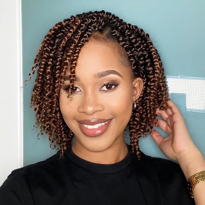 Passion Twist Crochet Hair 10Inch Passion Twist Hair 8 Packs Pre Looped ...