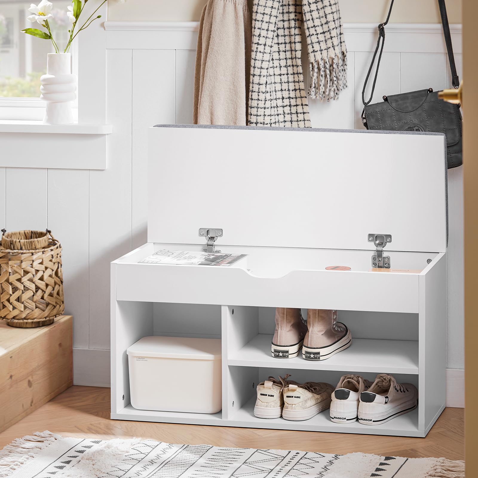 Snapklik.com : SoBuy Shoe Storage Bench For Entryway, Boots Cubby Shoe ...