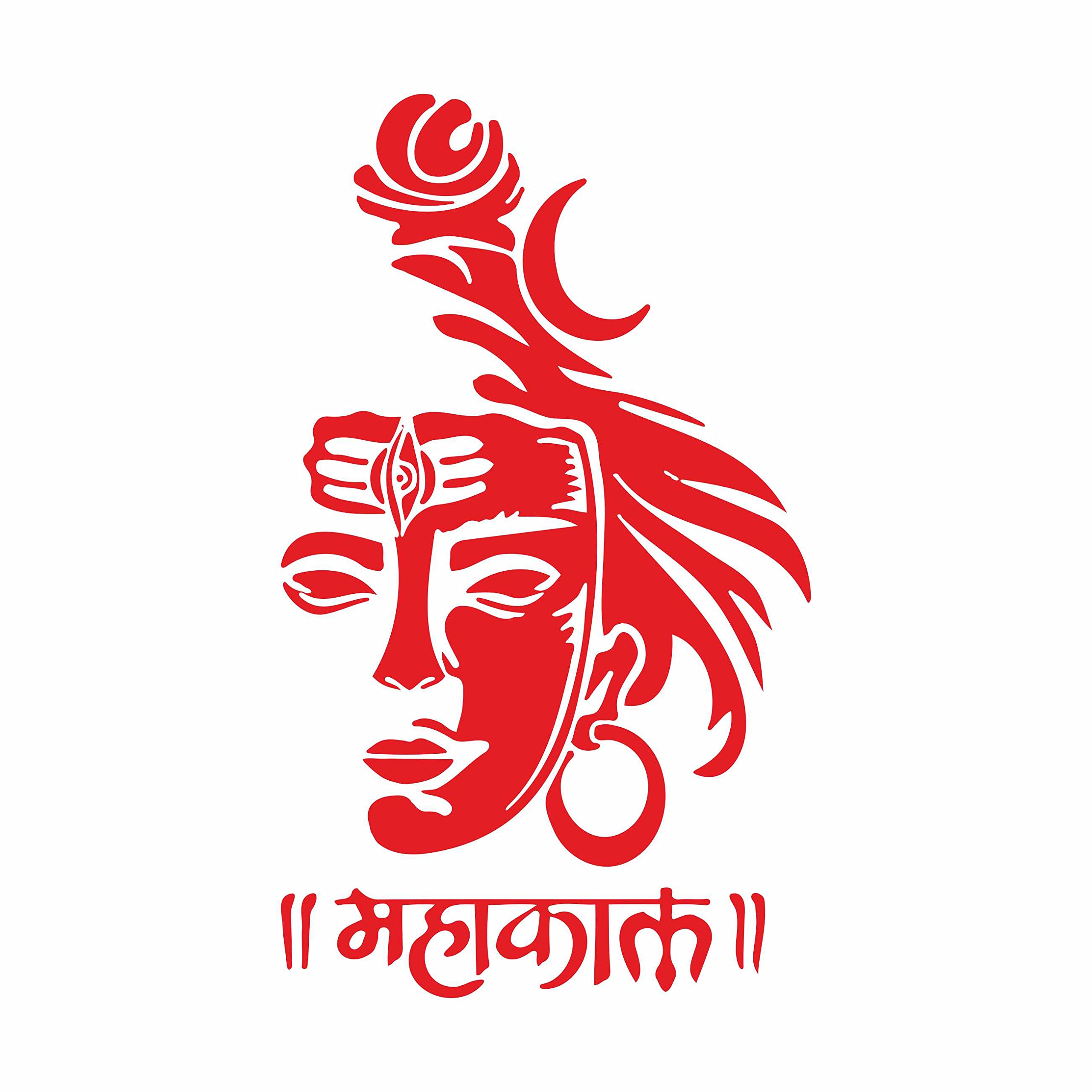 STR Stickers for car and Bike 1 pic. Mahakal Face Amazing Car Stickers ...