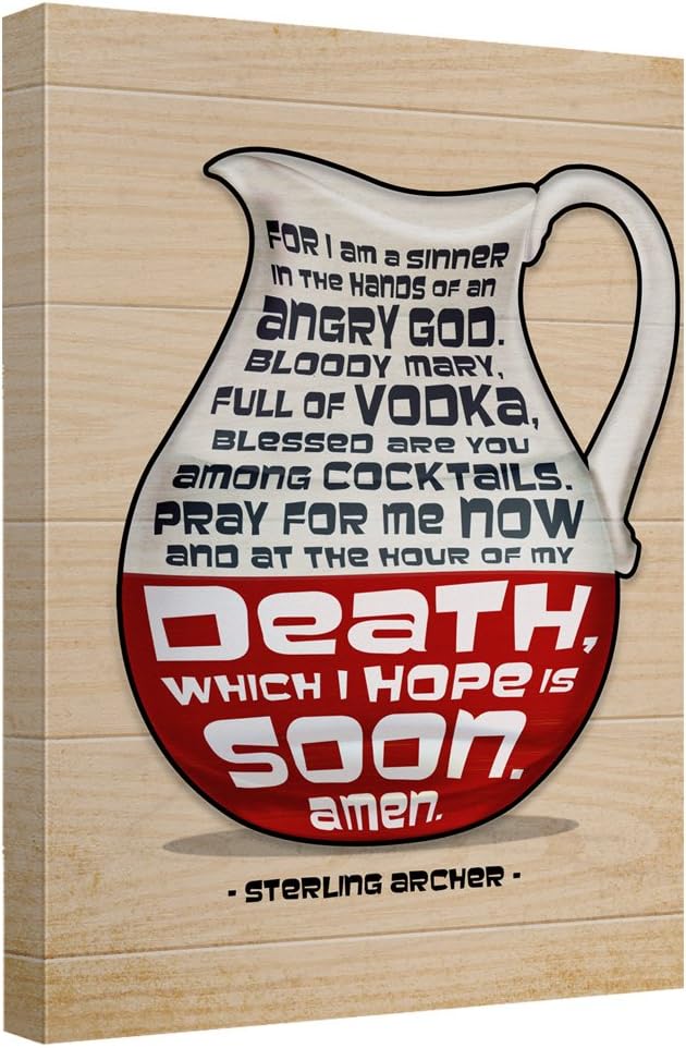 Amazon.com: Archer Archers Prayer Canvas Wall Art With Back Board White ...