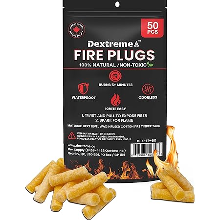 Amazon.com: Black Beard Fire Plugs (50 Plugs) | 100% Weatherproof Fire ...