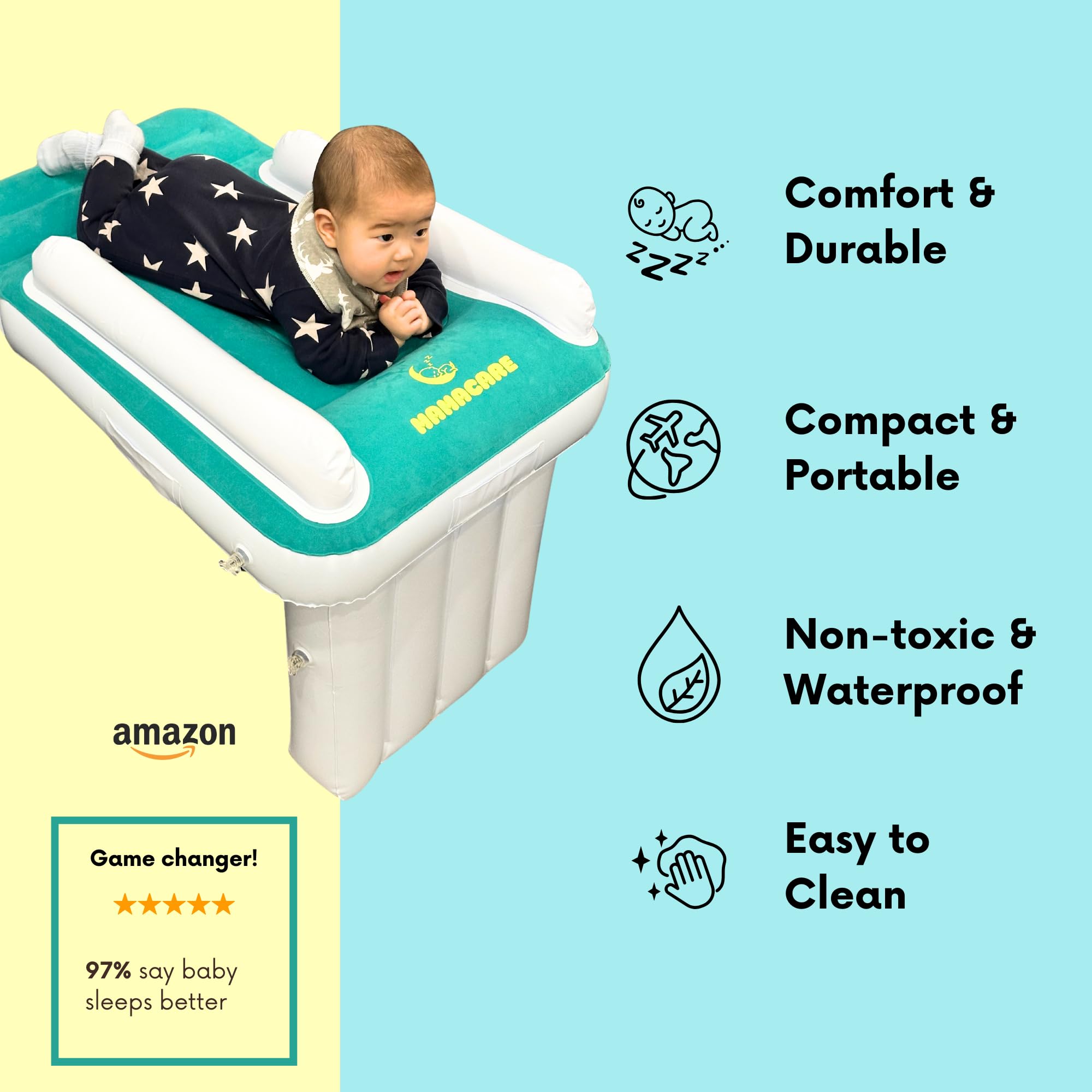 Snapklik.com : Mamacare Toddler Airplane Bed - Inflatable Baby Airplane ...