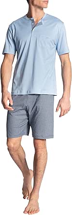 Calida Men's Relax Choice Supima Cotton Pajama Short Set, 41967, Placid ...