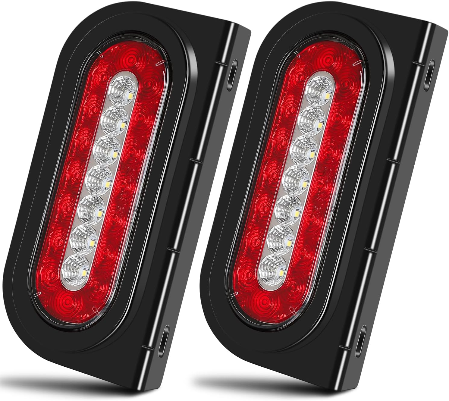 Amazon.com: Partsam Red Cargo Carrier Led Lights Kit, 2Pcs 6 Inch Oval ...