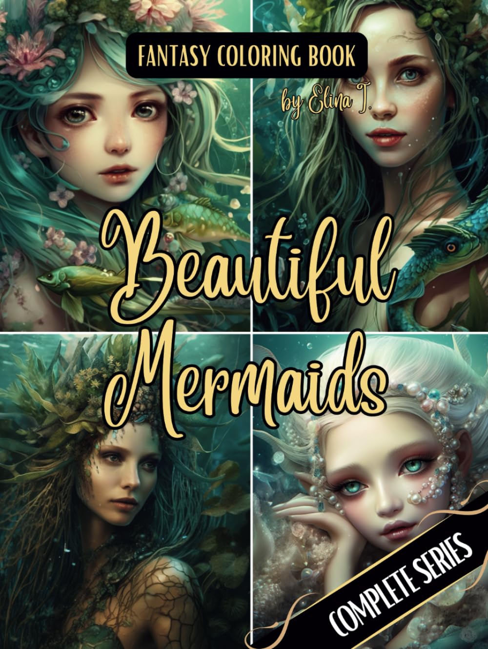 Amazon.com: Fantasy Coloring Book Beautiful Mermaids Complete Series ...