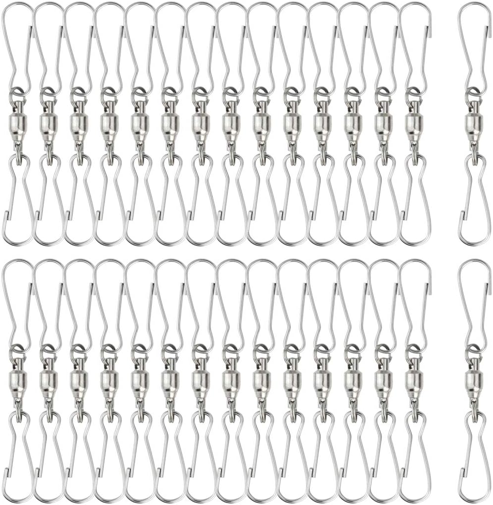 Amazon.com: 30 Pack Swivel Dual Clips, 2.76" Length Smooth Spinning ...