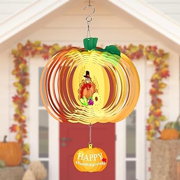 Amazon.com: Thanksgiving Wind Spinners Fall Harvest Turkey Pumpkin Wind ...