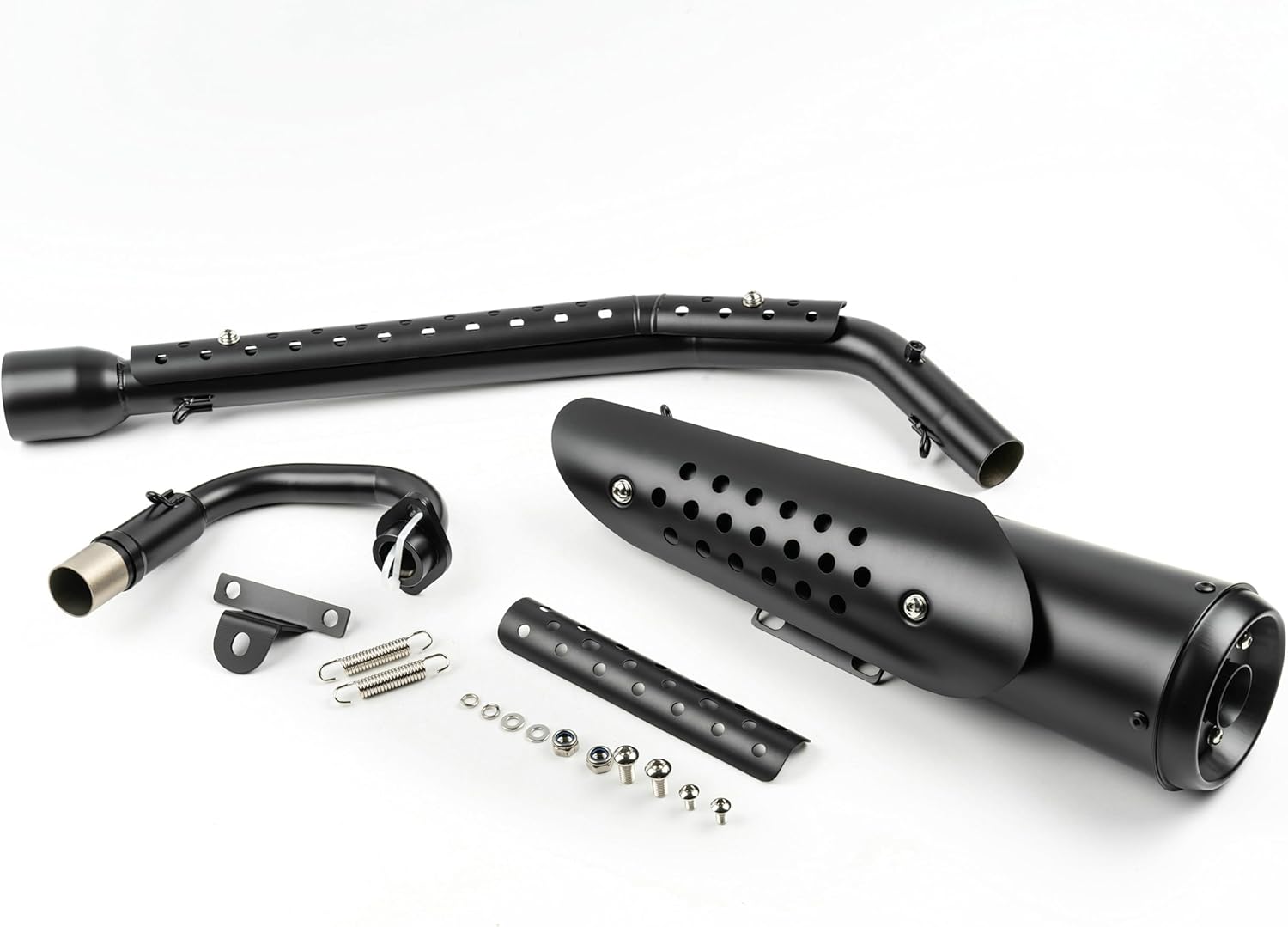 Amazon | Entrotechバイク マフラー ハンターカブ CT125(JA55 JA65) ブラックカラー マフラー フル ...