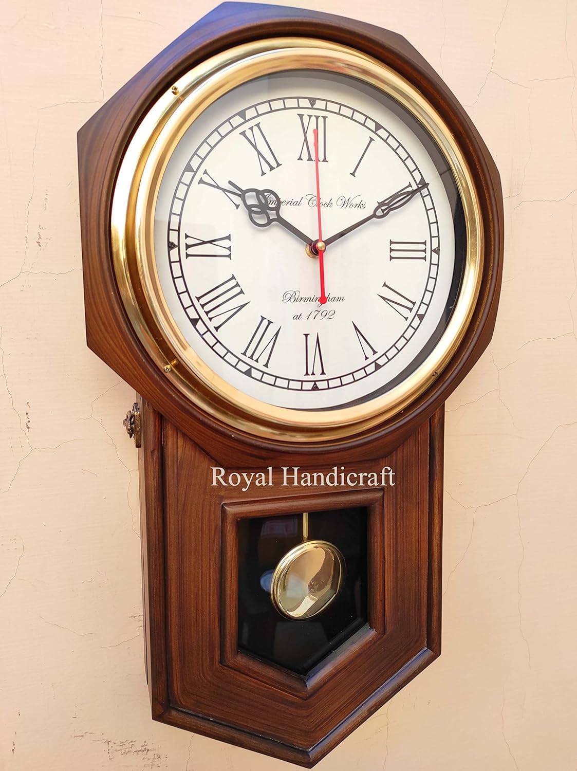 Buy Quality Step Packers Wood and Brass Big Size Antique Look Pendulum ...