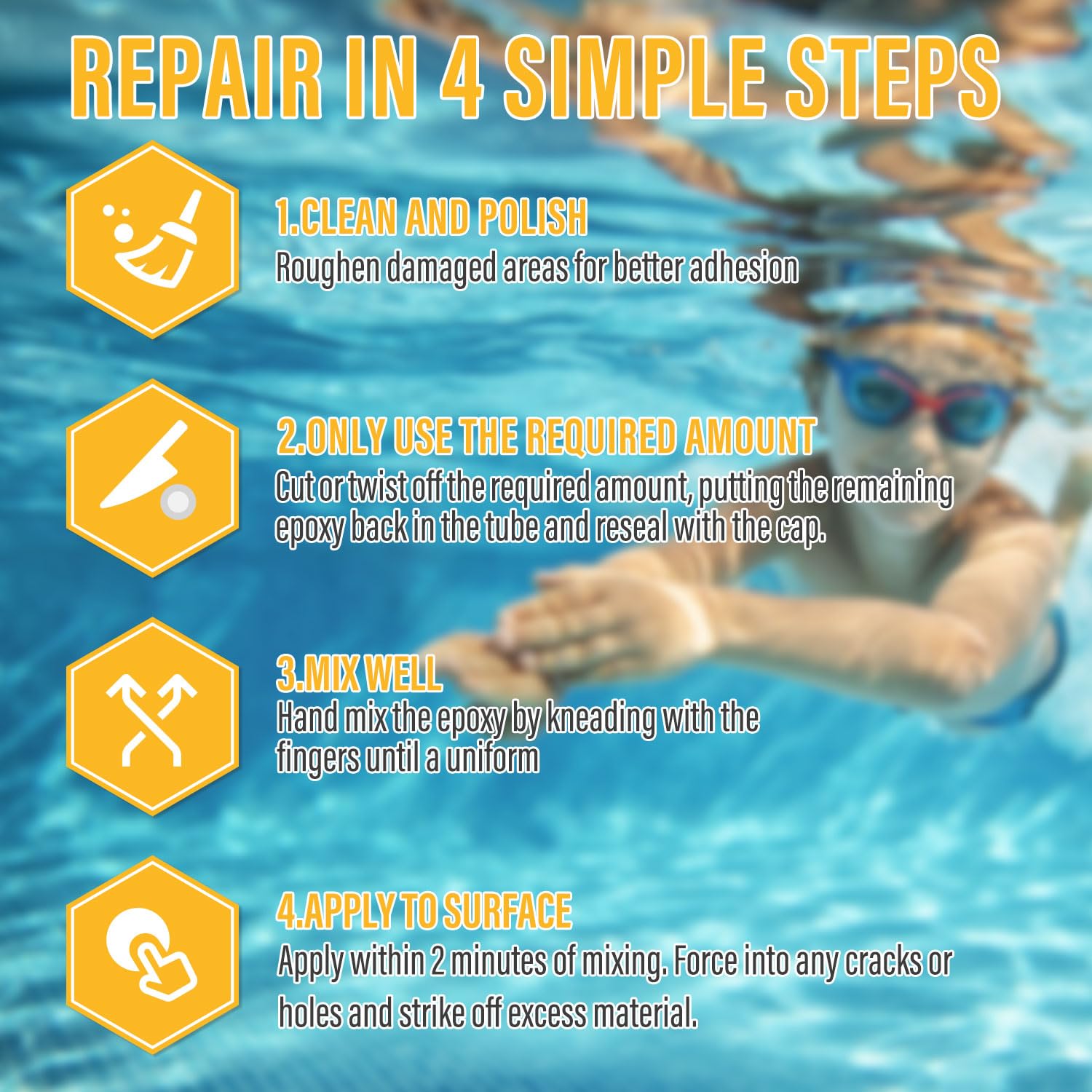 Snapklik.com : Cocomfix Pool Putty, 2 In 1 Pool Putty For Leaks ...