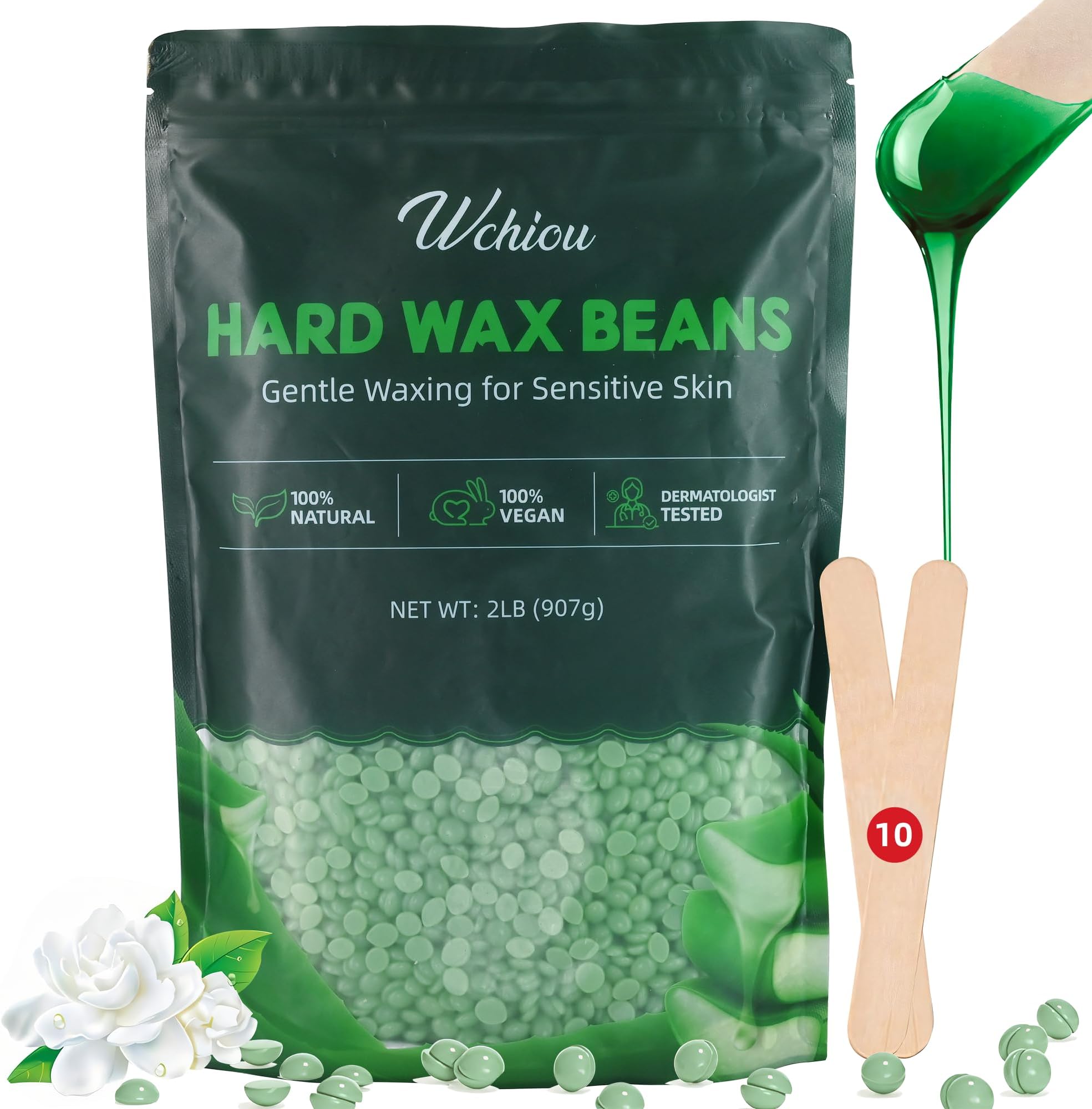 Amazon.com : Wchiou Hair Removal Wax, 2lb Wax Beads for Sensitive Skin ...