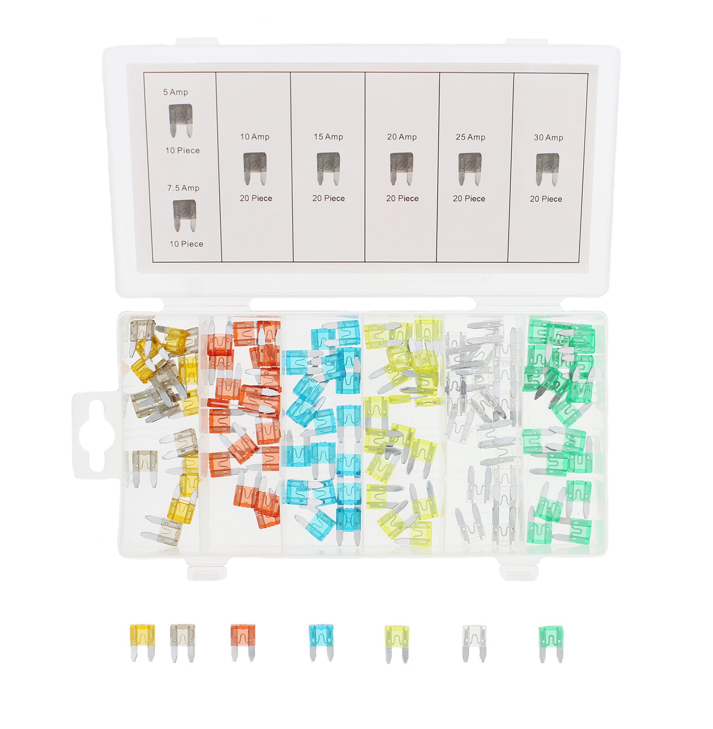 Amazon.com: ABN 120-Piece Small Fuse Assortment – 5, 7.5, 10, 15, 20 ...