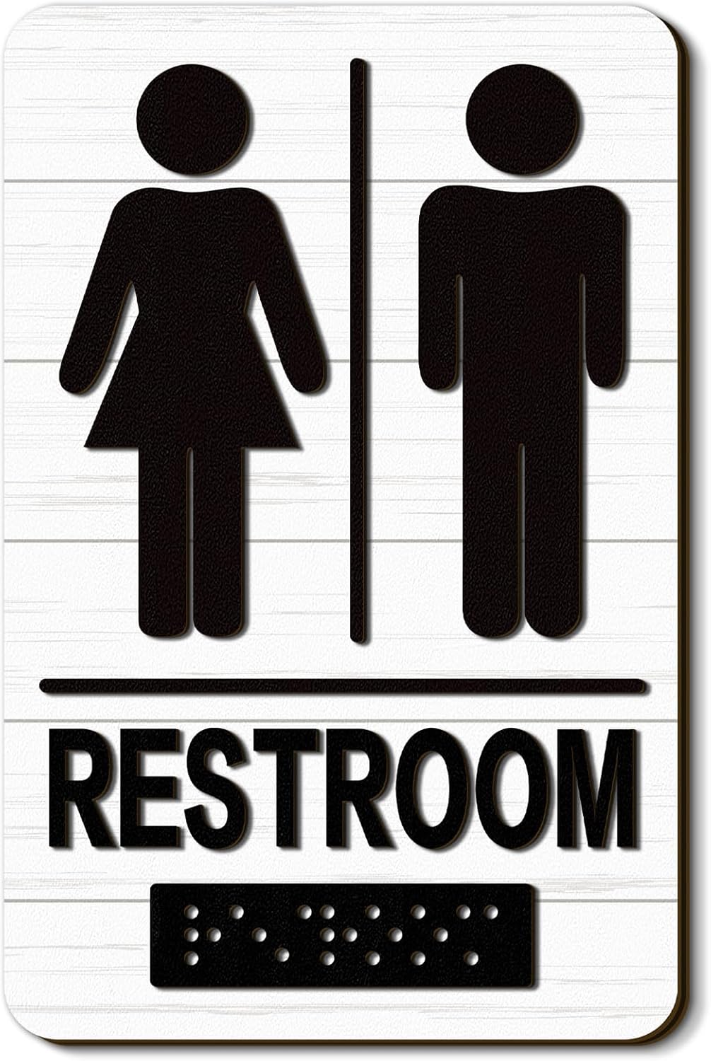 Amazon.com : Lewtemi Funny Bathroom Door Signs Restroom Sign Unisex ...