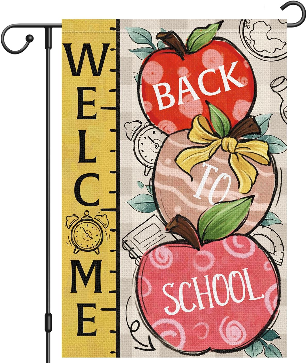 Amazon.com : Louise Maelys Back to School Garden Flag 12x18 Double ...