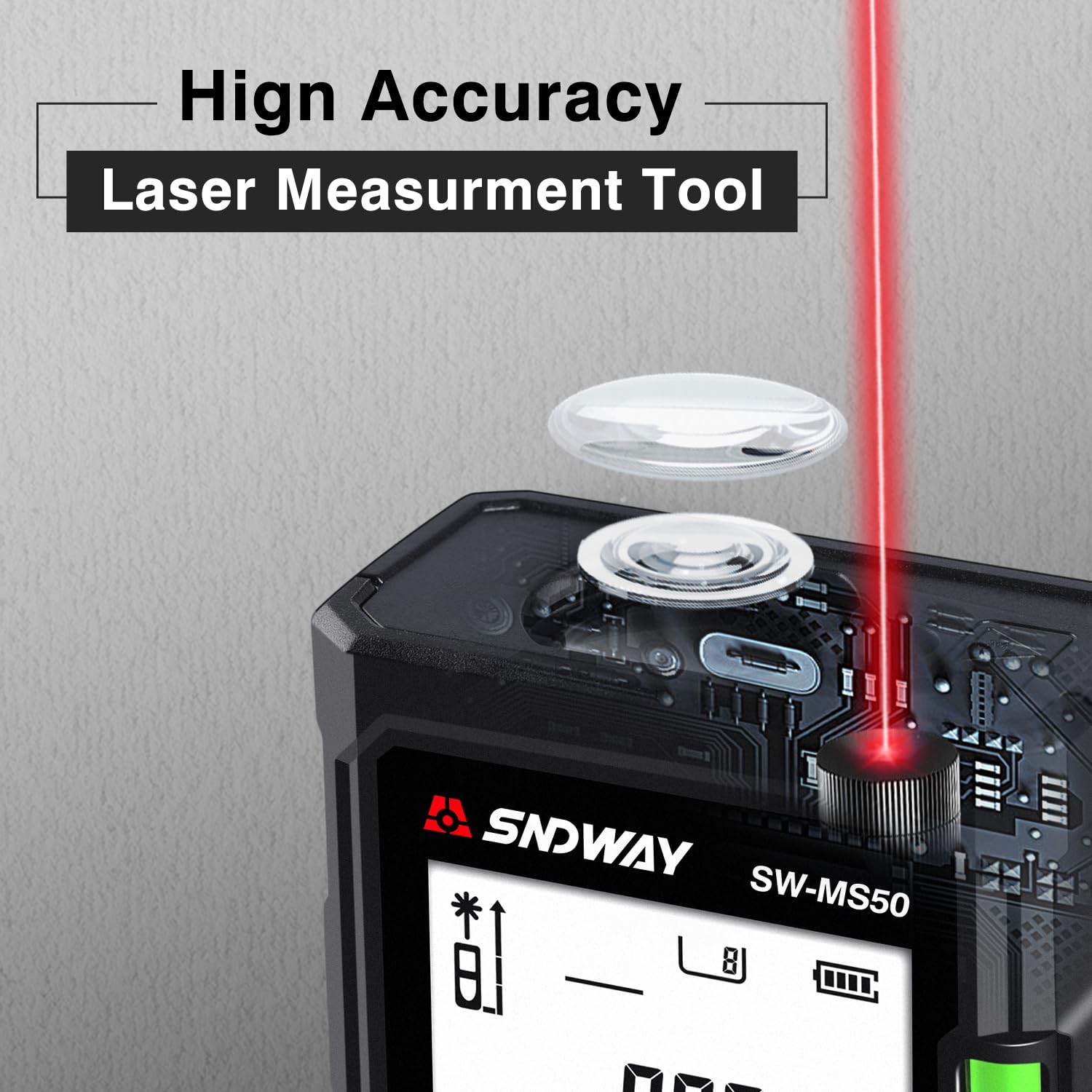 Snapklik.com : Laser Measurement Tool 165Ft, Digital Laser Distance ...