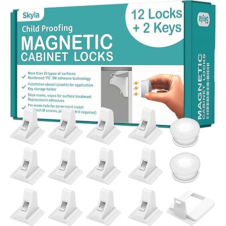 Amazon.com: Spring Loaded Cabinet and Drawer Latch pack of 4 : Baby