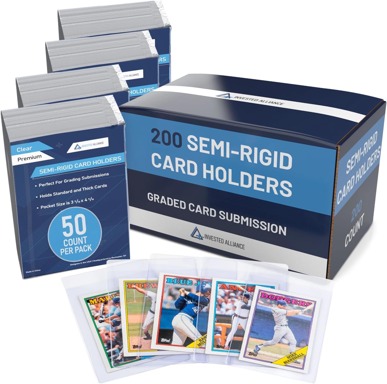 Amazon.com: 100 PCS Card Case Holder for Trading Cards, Acrylic Graded ...