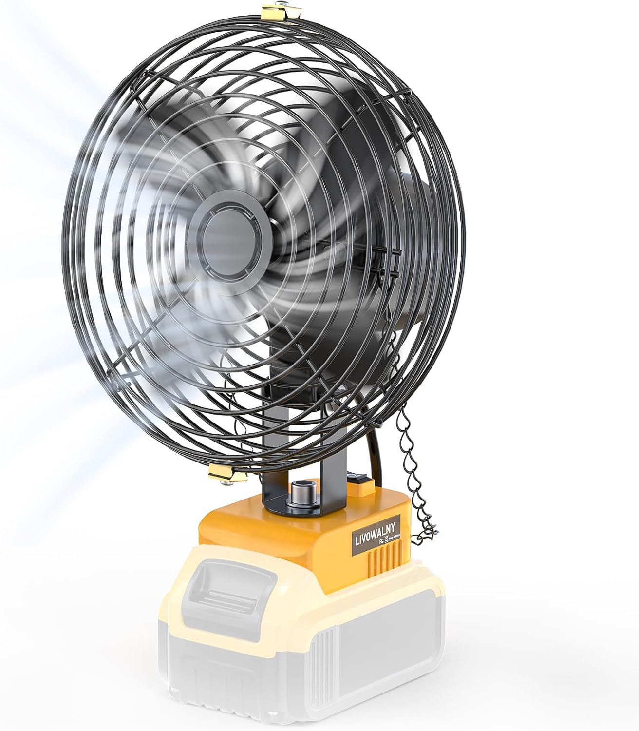 Amazon.com: LIVOWALNY Portable Jobsite Fan for Dewalt 20v Battery ...