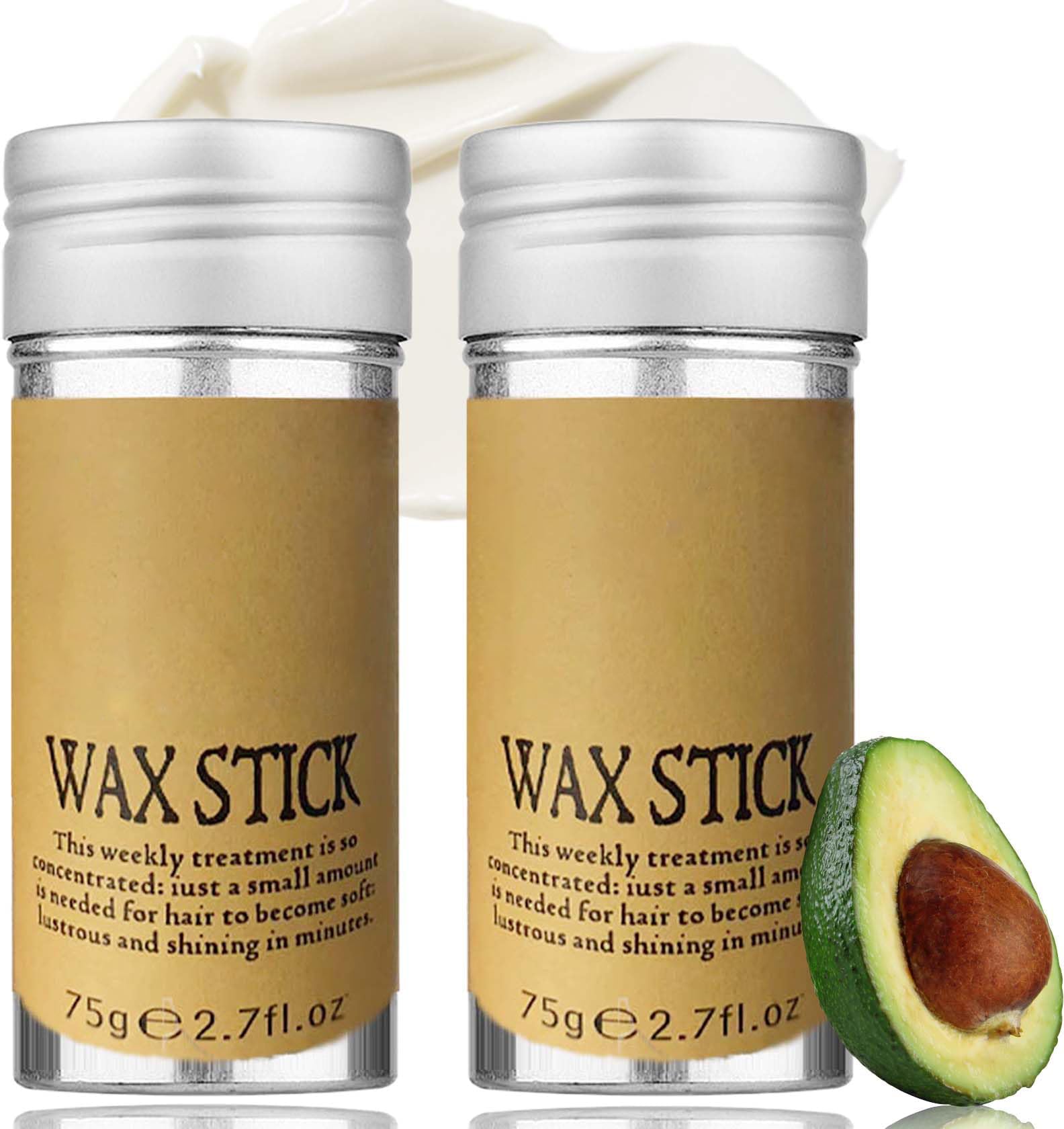 Amazon.com: Hicream Hair Wax Stick, 2PCS x 2.7 Oz Wax Stick for Hair ...