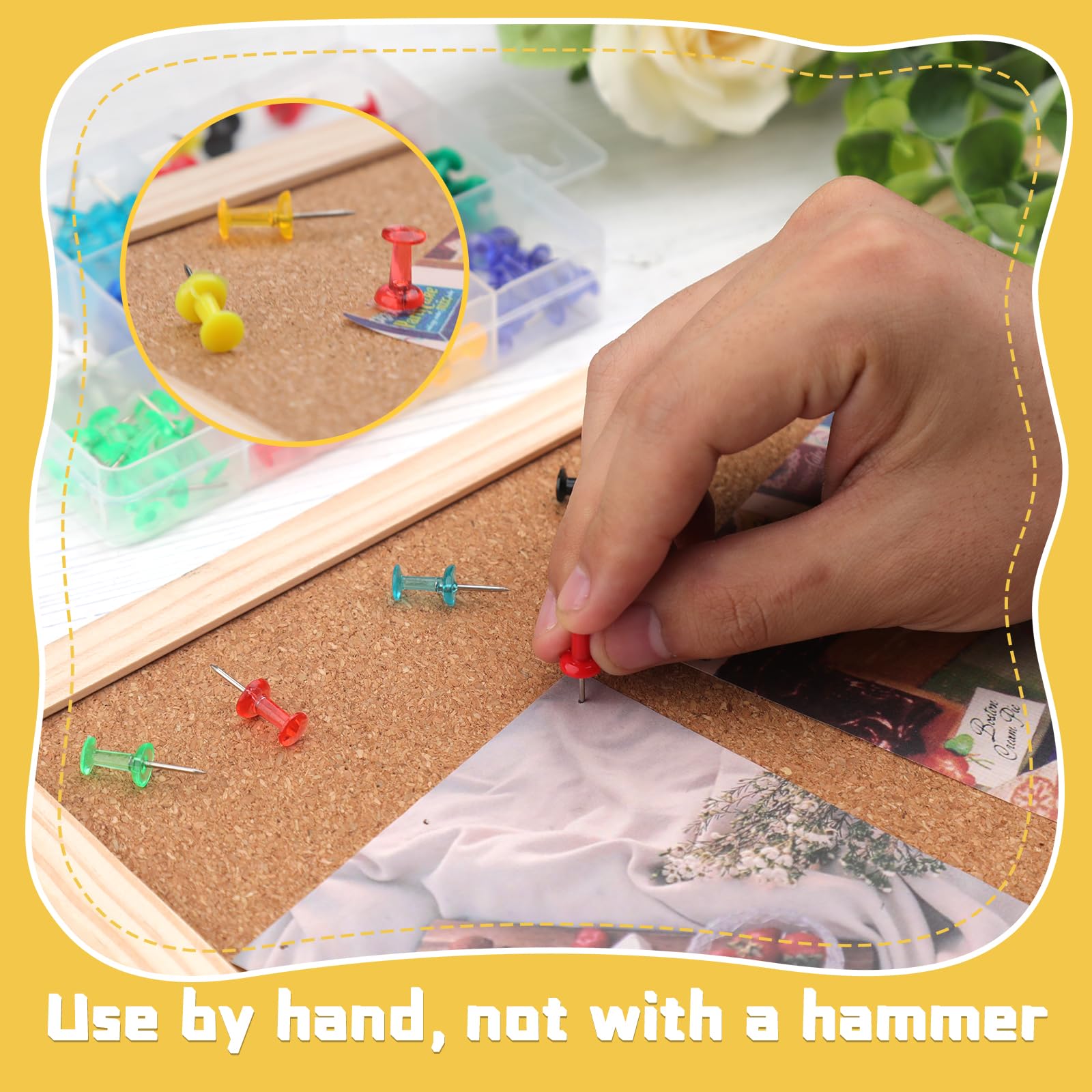 Snapklik.com : 120Pcs Colorful Thumb Tacks, Push Pins Tacks, Assorted ...
