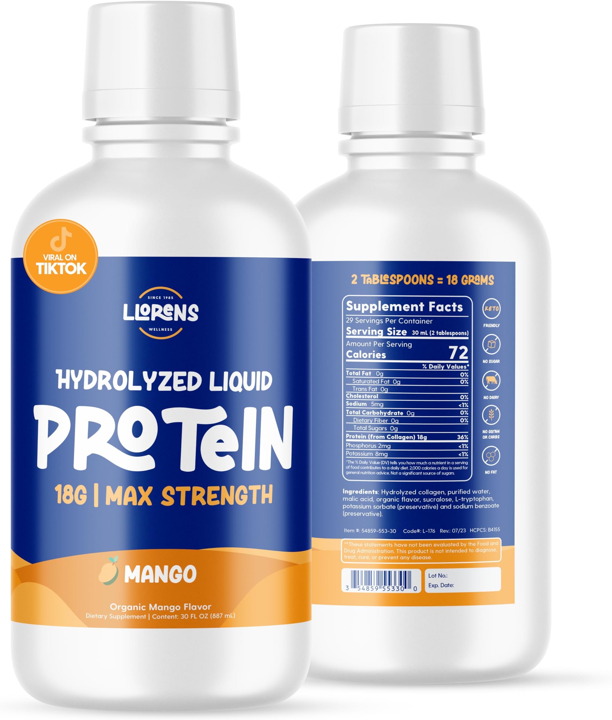 Amazon.com: Proteinex Medical Grade Liquid Hydrolyzed Protein Max ...