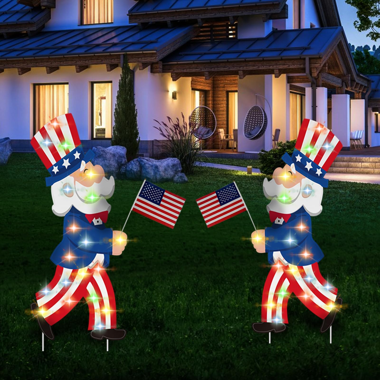 Amazon.com: Blow mold uncle Sam lighted plastic : Home & Kitchen