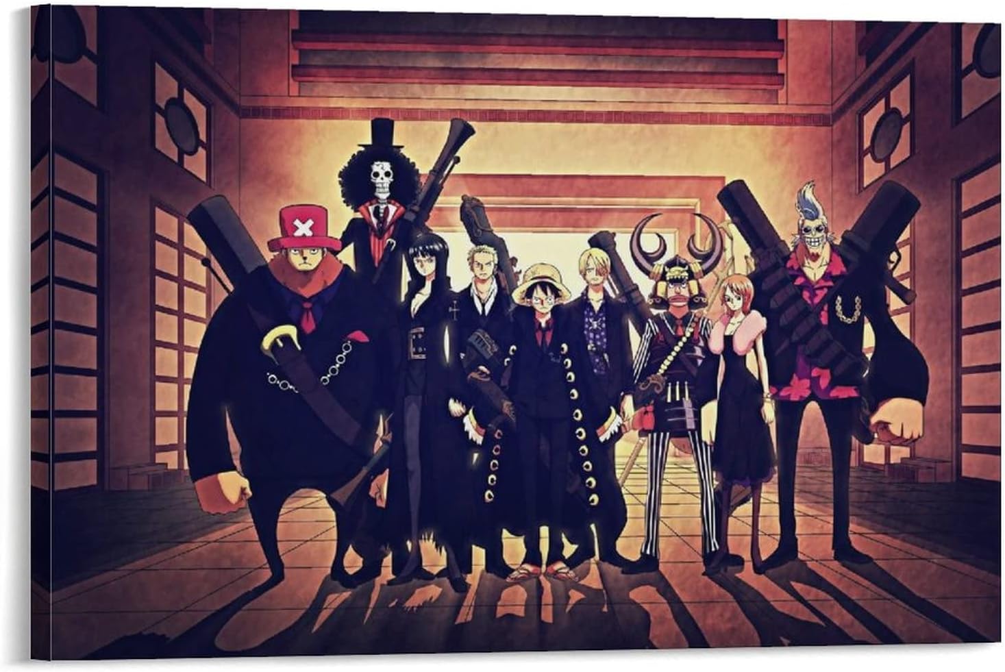 Amazon.com: QLAZO One Piece Anime Luffy Nami Sanji Zoro Chopper Gang ...