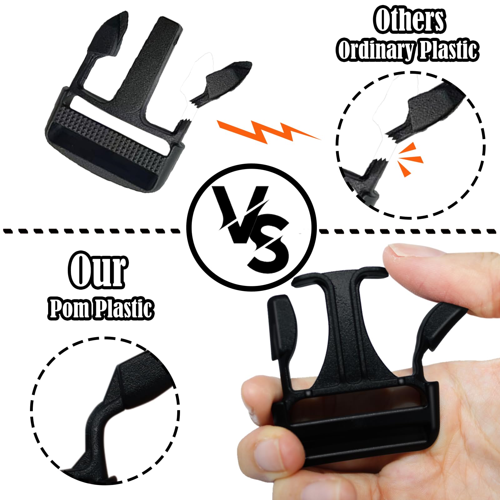Snapklik.com : Buckles For Straps 1.5 Inch, 4 Pack Quick Side Release ...