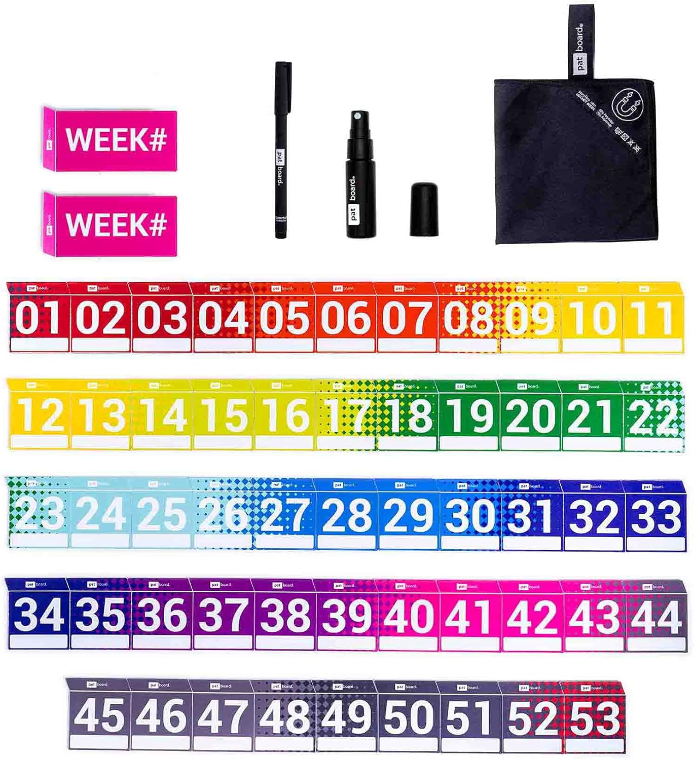 PATboard Lean Planning Board Week Number Set Magnetic – BigaMart