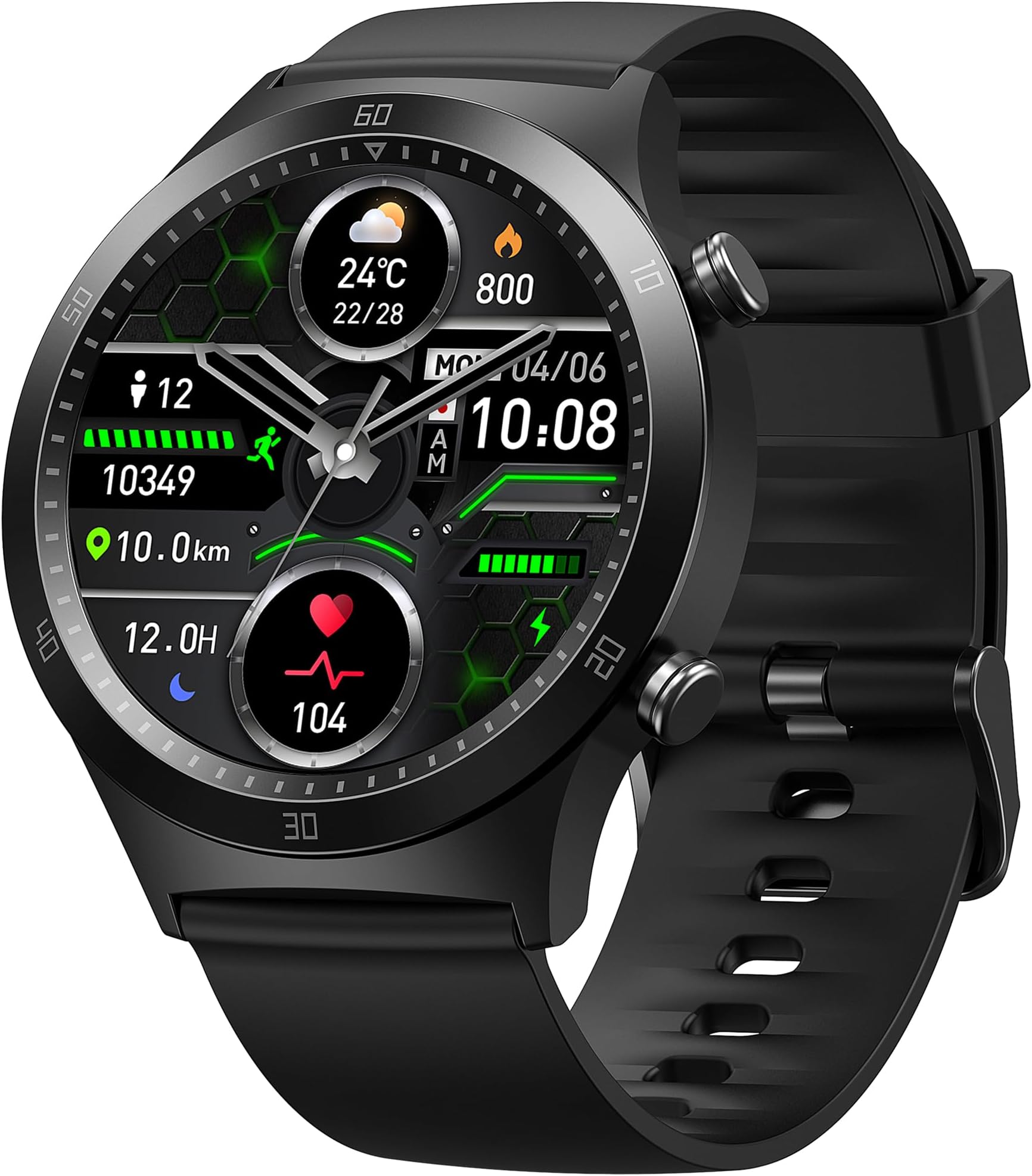 Smartwatch Relógio Inteligente My Watch I Fit Haiz Tela Full Touch 1.28 ...