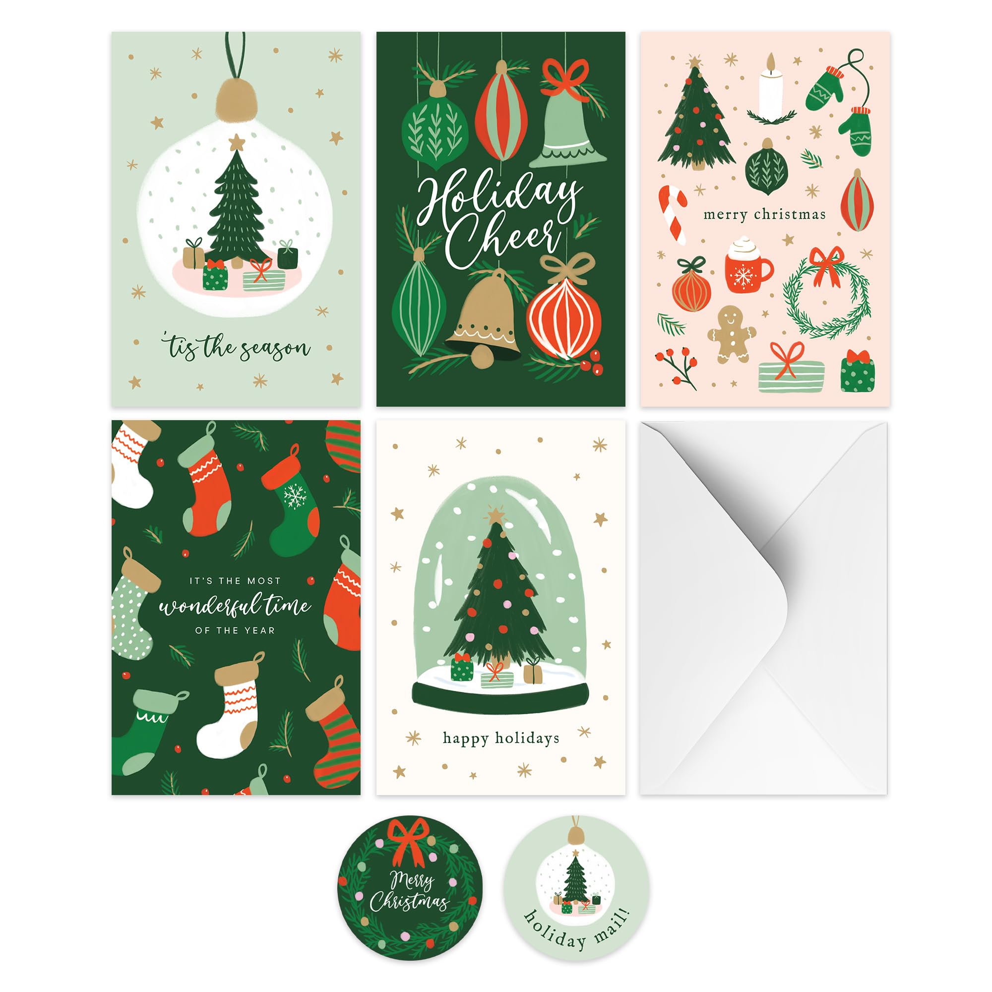Rileys & Co. Christmas Cards Multipack, 50-Pack Holiday Greeting Cards ...
