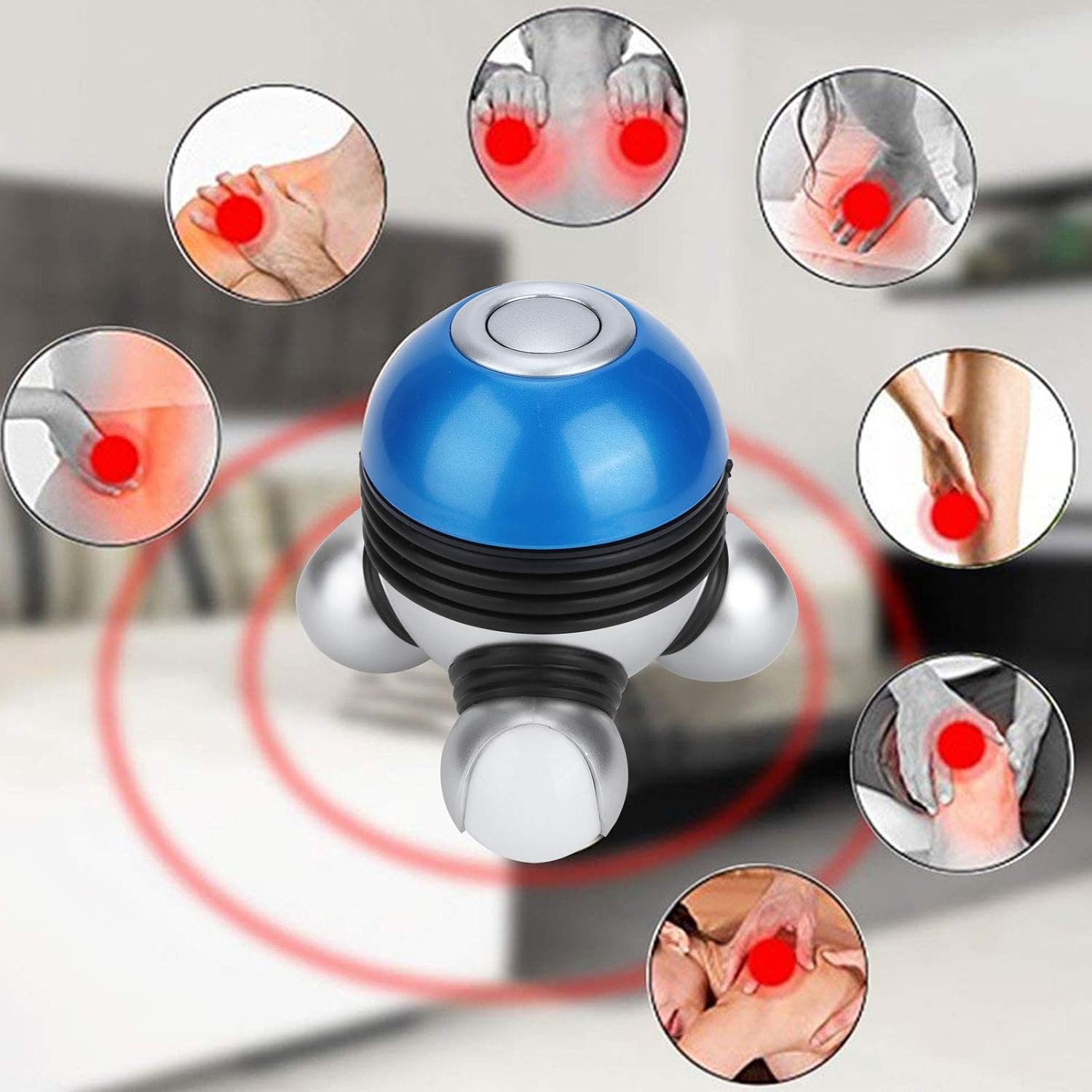 Portable Body Massager Mini Low Noise Hand-Held Body Vibrating Massager ...