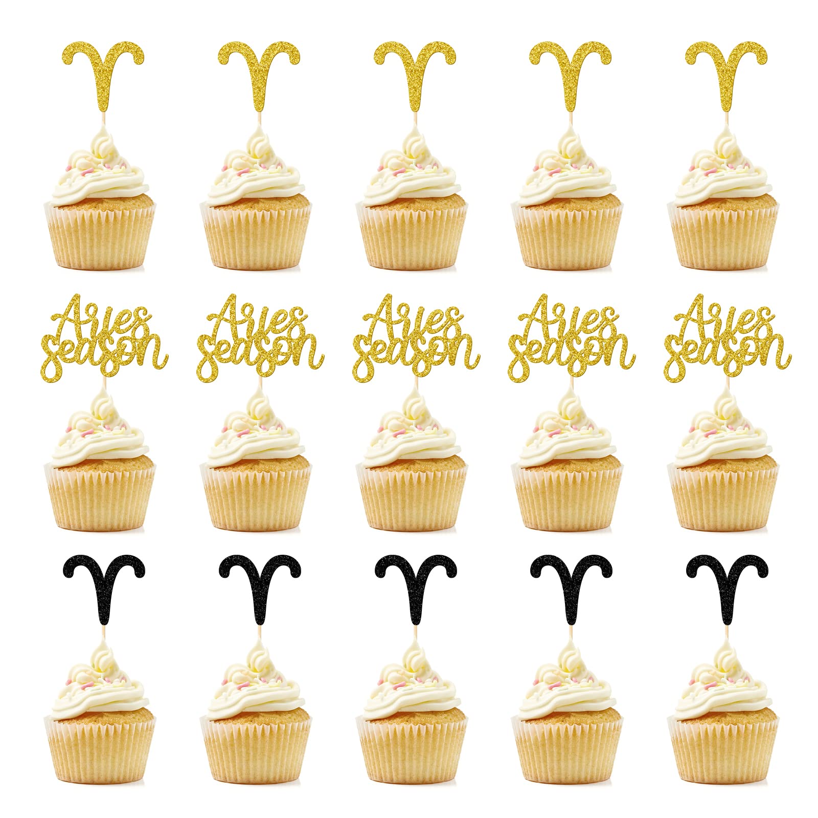 Amazon.com: Aries Season Cupcake Toppers, Aries Birthday Decorations ...
