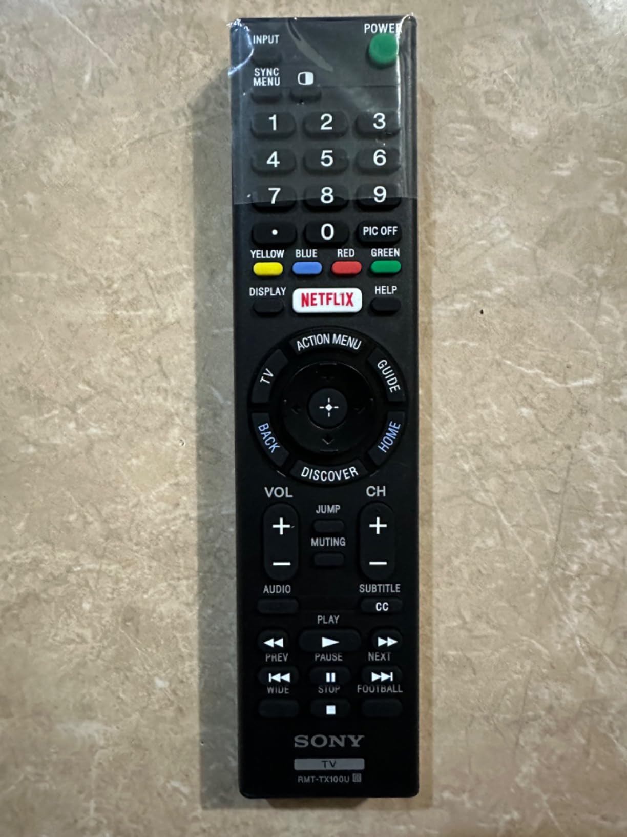 Sony - Control Remoto de Smart TV LED original RMT-TX100U Netflix ...