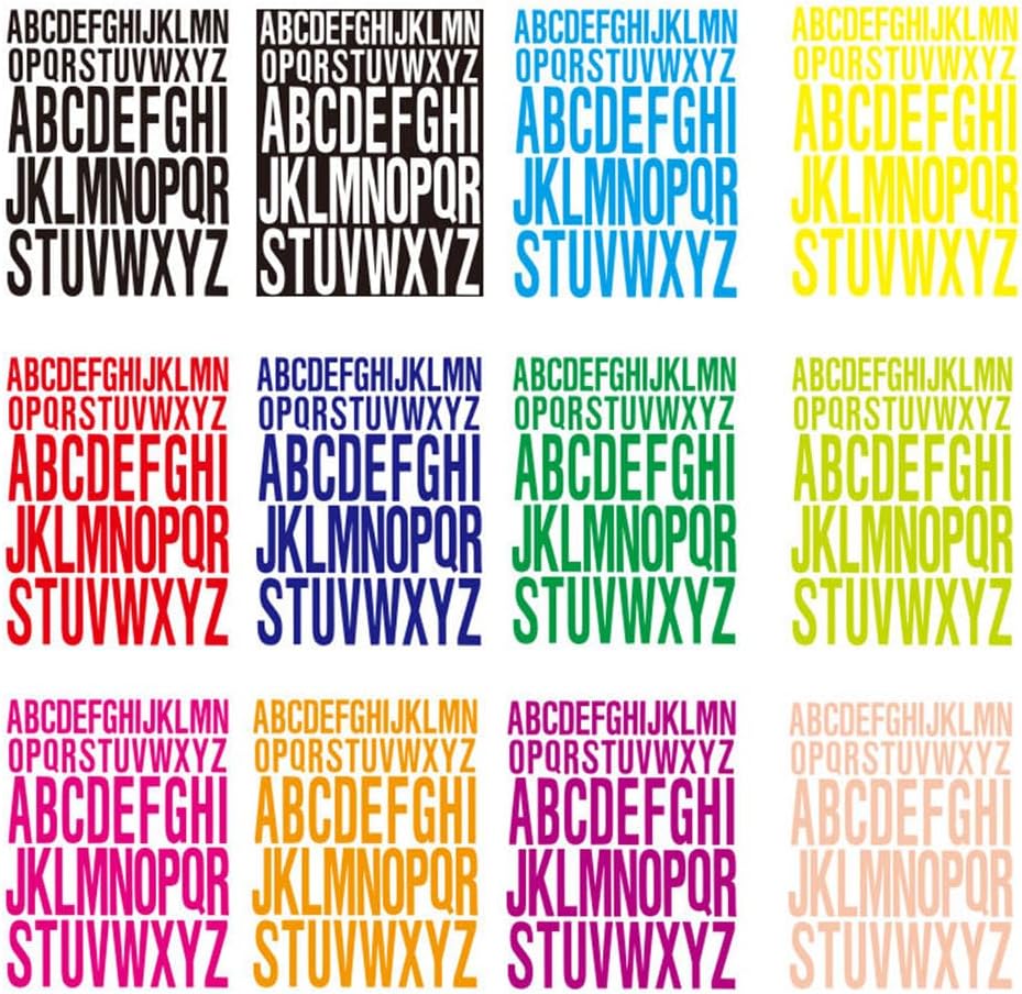 Amazon.com: 12 Sheets Capital Letter Stickers 1 Inch 2 Inch Self ...