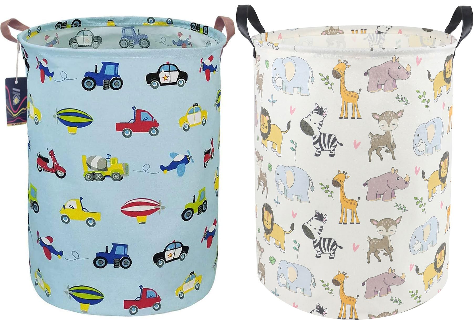 Amazon.com: Bundle of 2 Pack Round Laundry Hamper,Laundry Basket,Gift ...