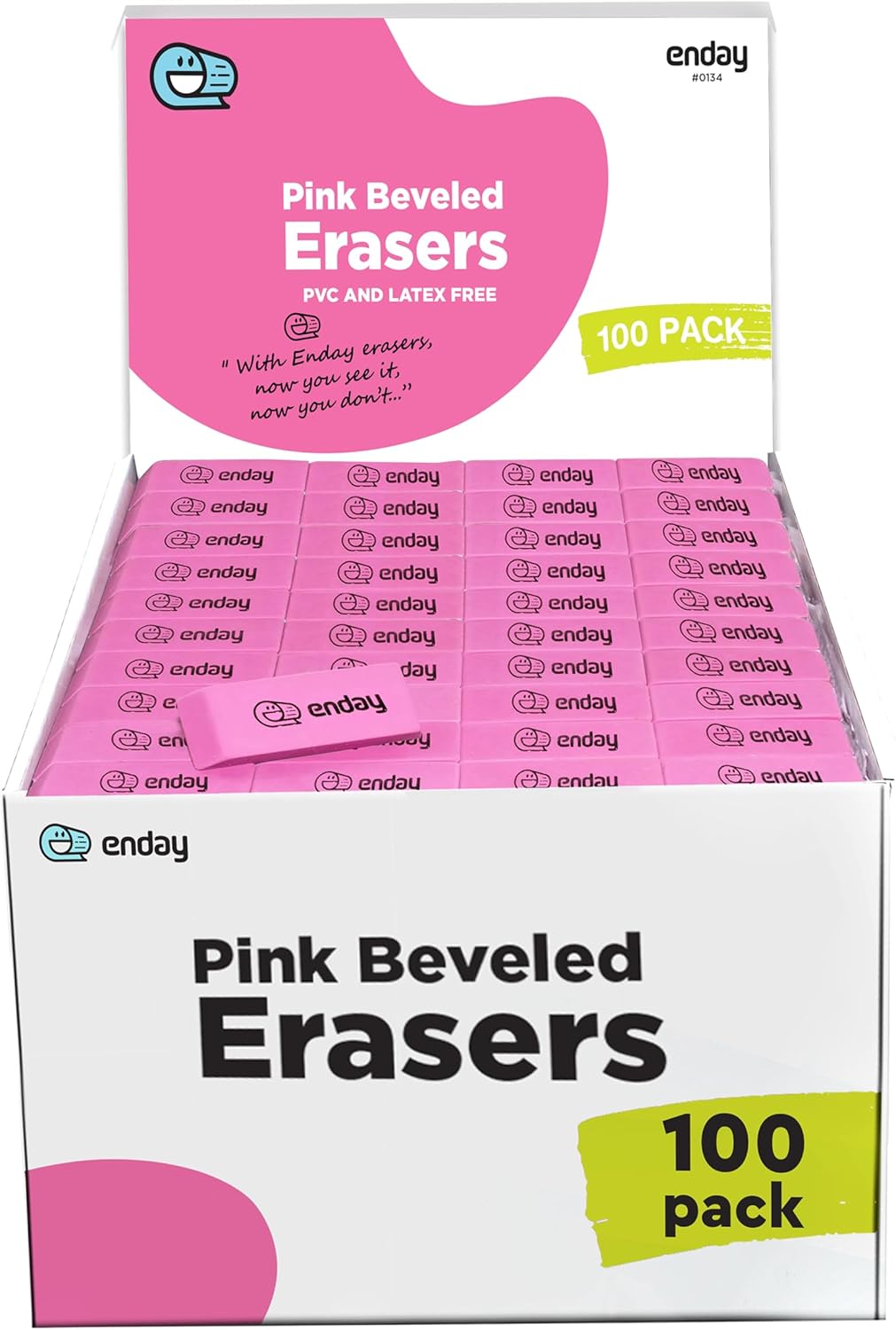 Amazon.com : Pink Bulk Erasers, Large Pink Eraser Latex and Smudge Free ...